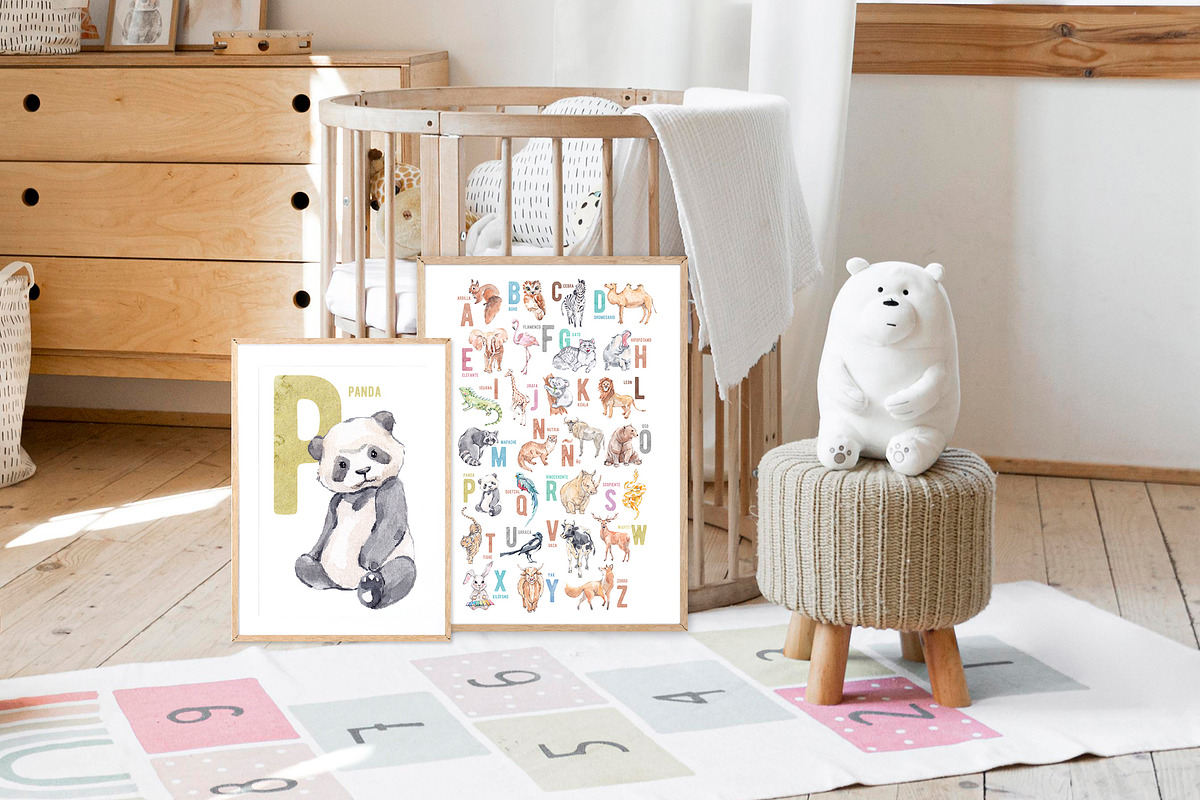 Spanish alphabet with Animals, an Animal Illustration by VerAna