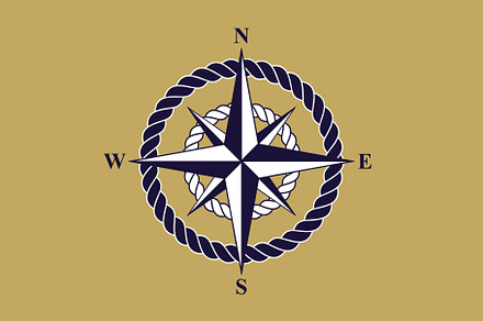 Basic Compass Rose II, an Object Graphic by Krafti Lab
