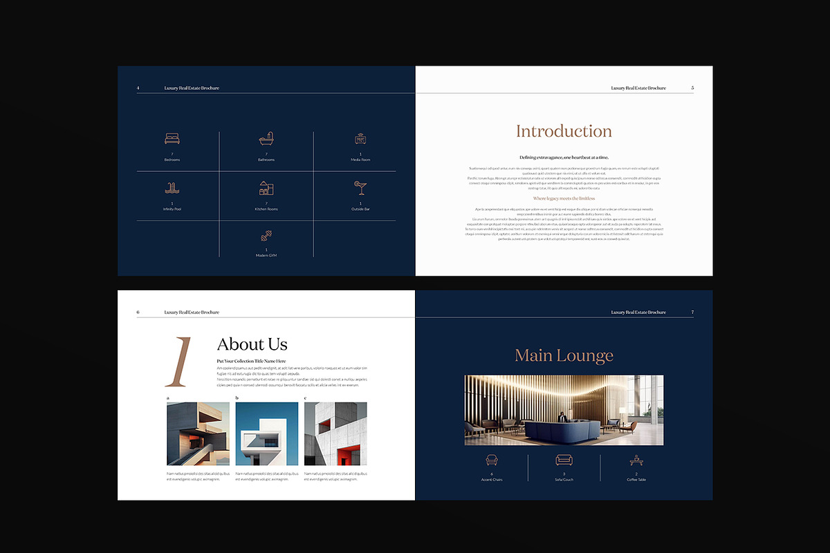 Luxury Real Estate Brochure Landscap, a Brochure Template by DesignCrest