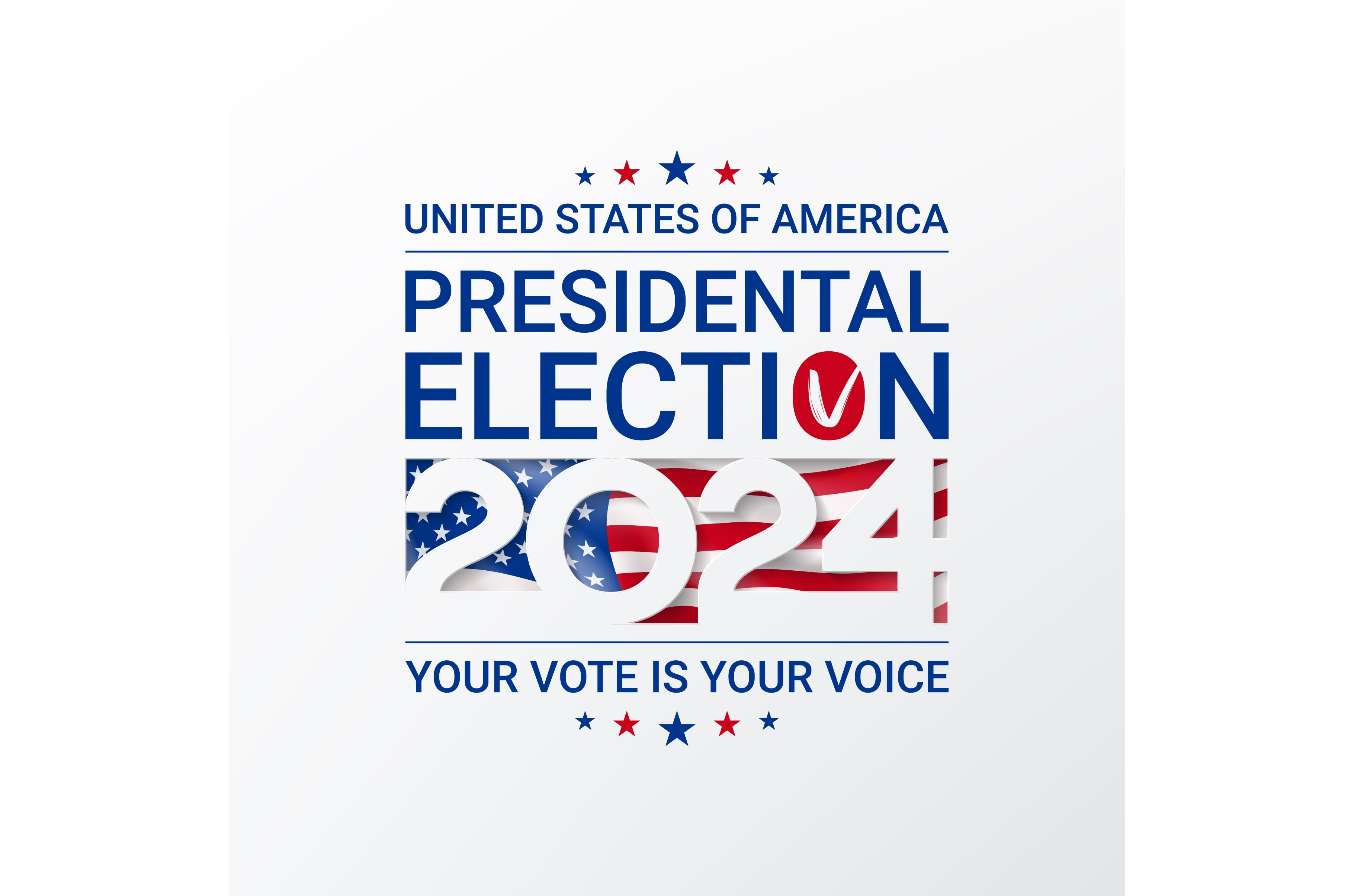 US presidential election 2024 sign, an Object Illustration by Andrey ...