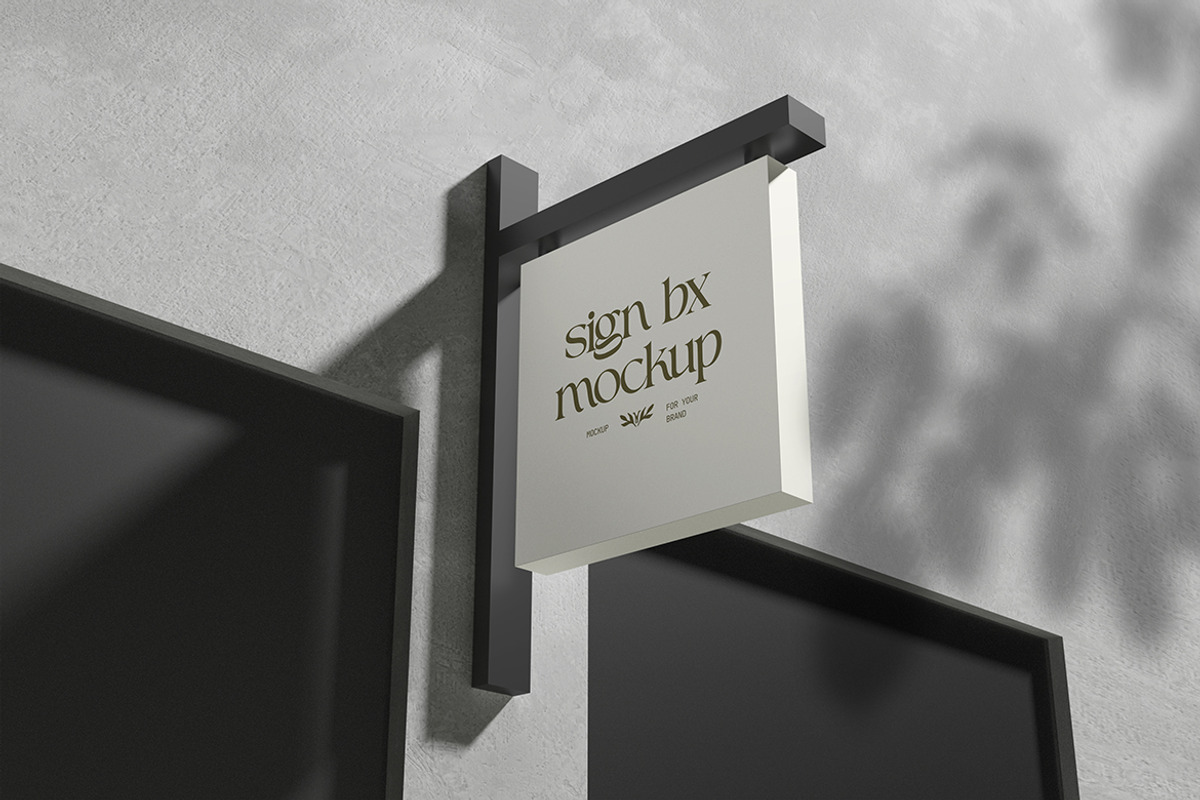 Industrial Store Sign Box Mockup