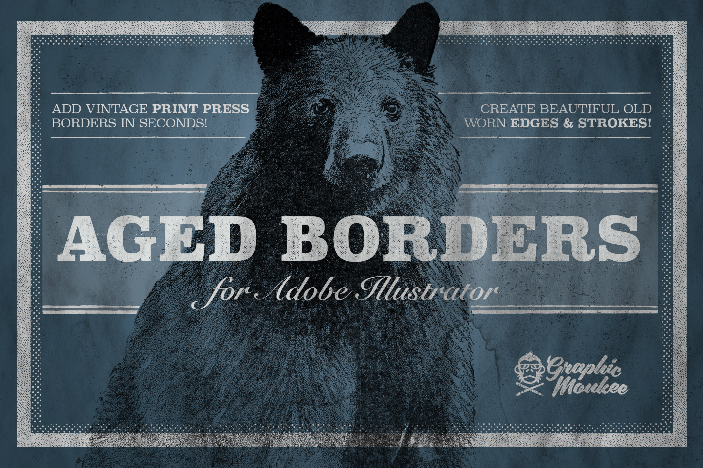 Aged Borders for Adobe Illustrator, a Brush Add-On by Nathan Brown
