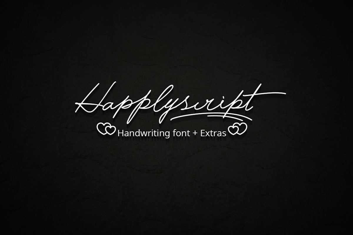 Happlyscript Typeface, a Script Font by alphadesign