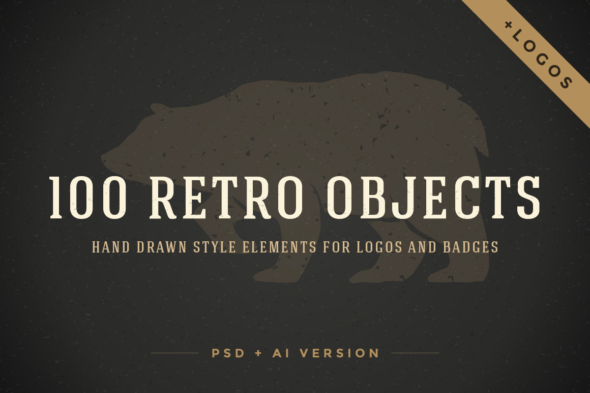 100 Retro objects for logos, a Branding & Logo Template by Vasya ...