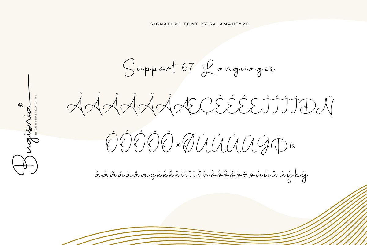 Bugisnia Signature Business Font, a Script Font by Salamahtype