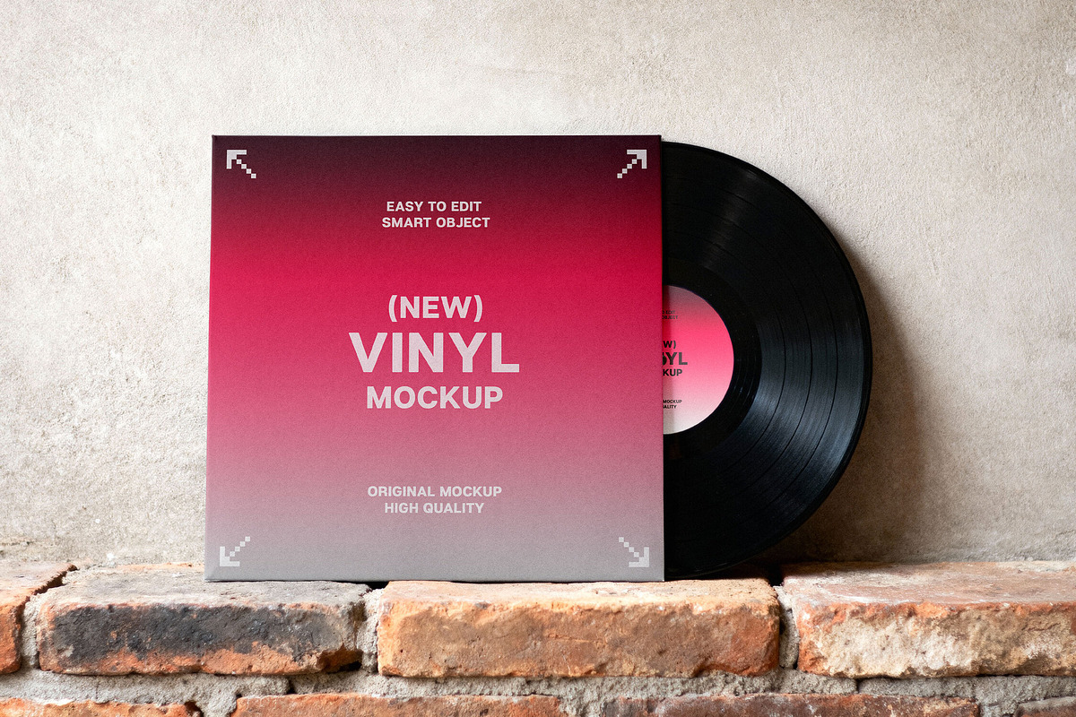 Vinyl Disc & Sleeve Mockup, a Product Mockup by Design Squad