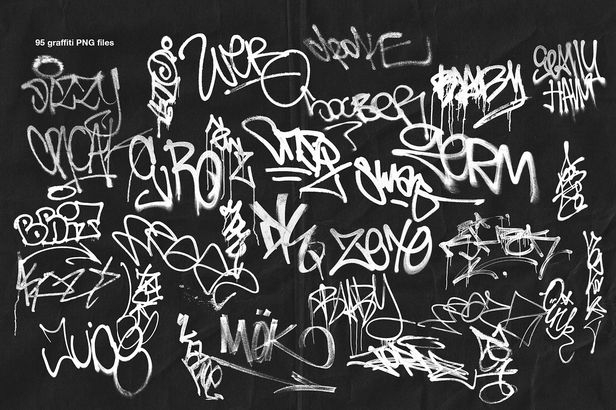 105 Graffiti & Torn Paper PNG vol.3, an Object Graphic by Marie T