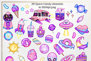 Space candy clipart and patterns, an Illustration by Gaynor Carradice ...