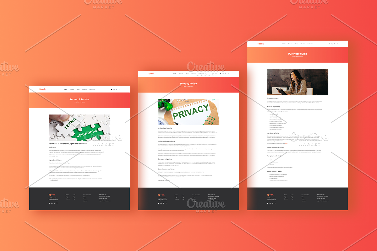 Speak-Education & LMS Figma Template