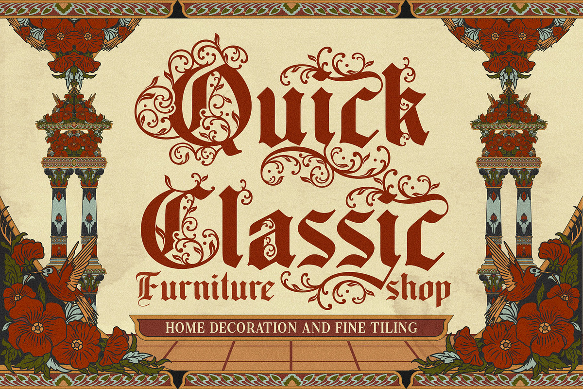 Old Master Typeface, a Blackletter Font by alit design