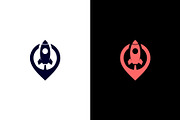 rocket pin logo vector design | Branding & Logo Templates ~ Creative Market