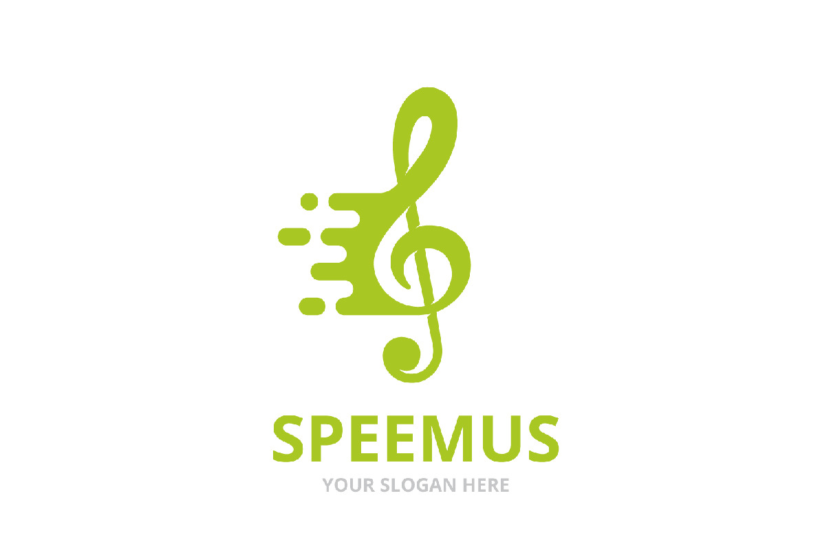 Vector fast treble clef logo, a Branding & Logo Template by GraphiShop