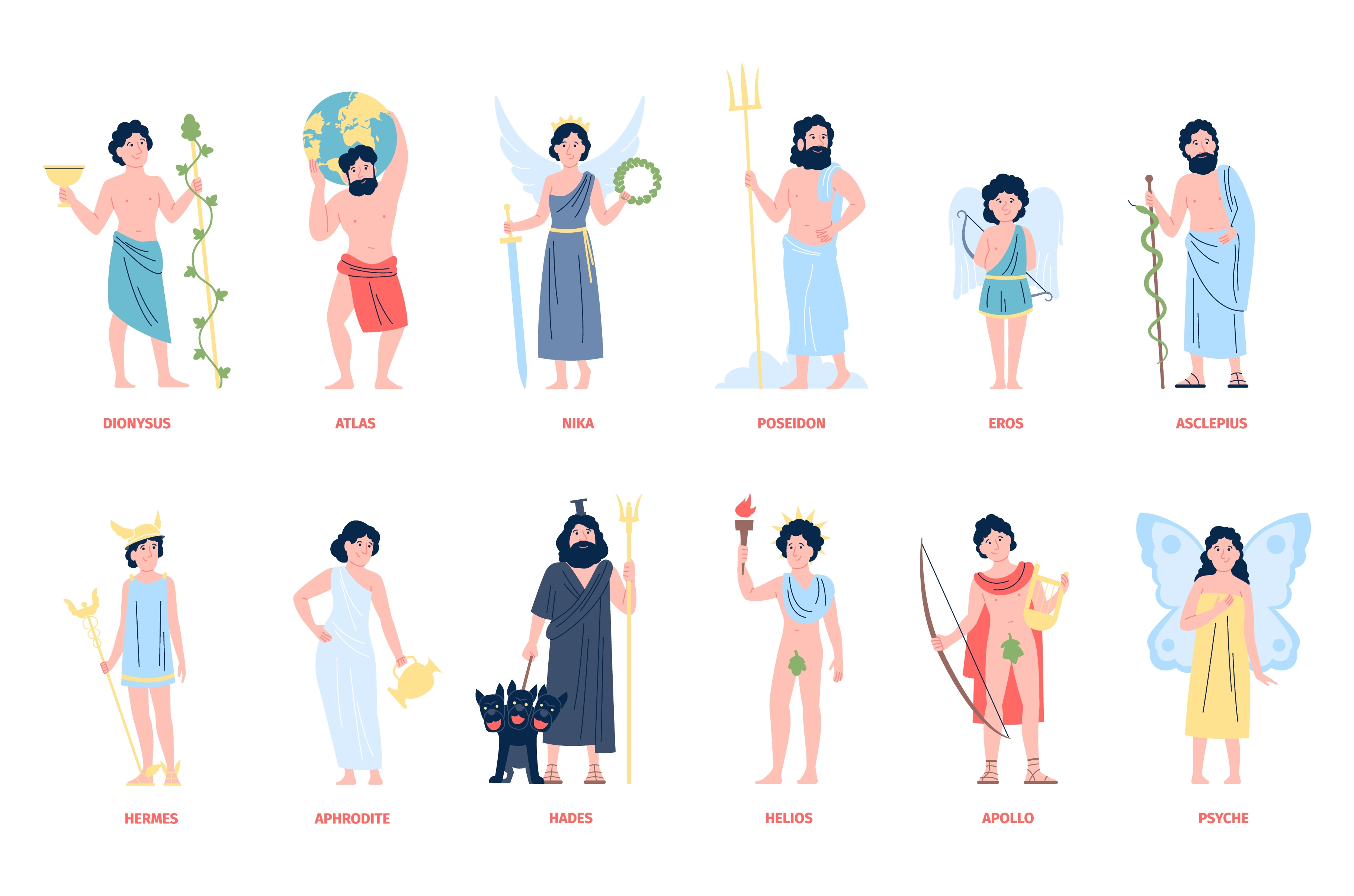 Greek olympian gods and goddess | Graphics ~ Creative Market