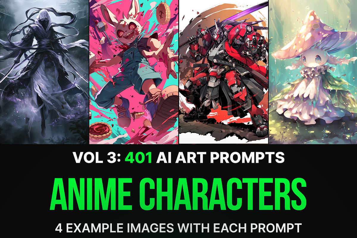 415 Anime Character Prompts: Vol 3, a Person Illustration by Sevenstyles