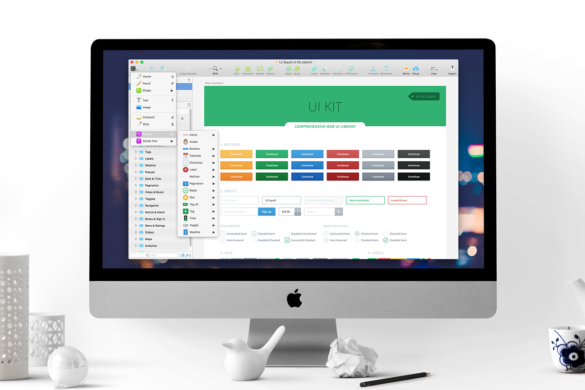 Lil UI Kit - Sketch UI Library, an UI Kit Template by Lil Squid ...