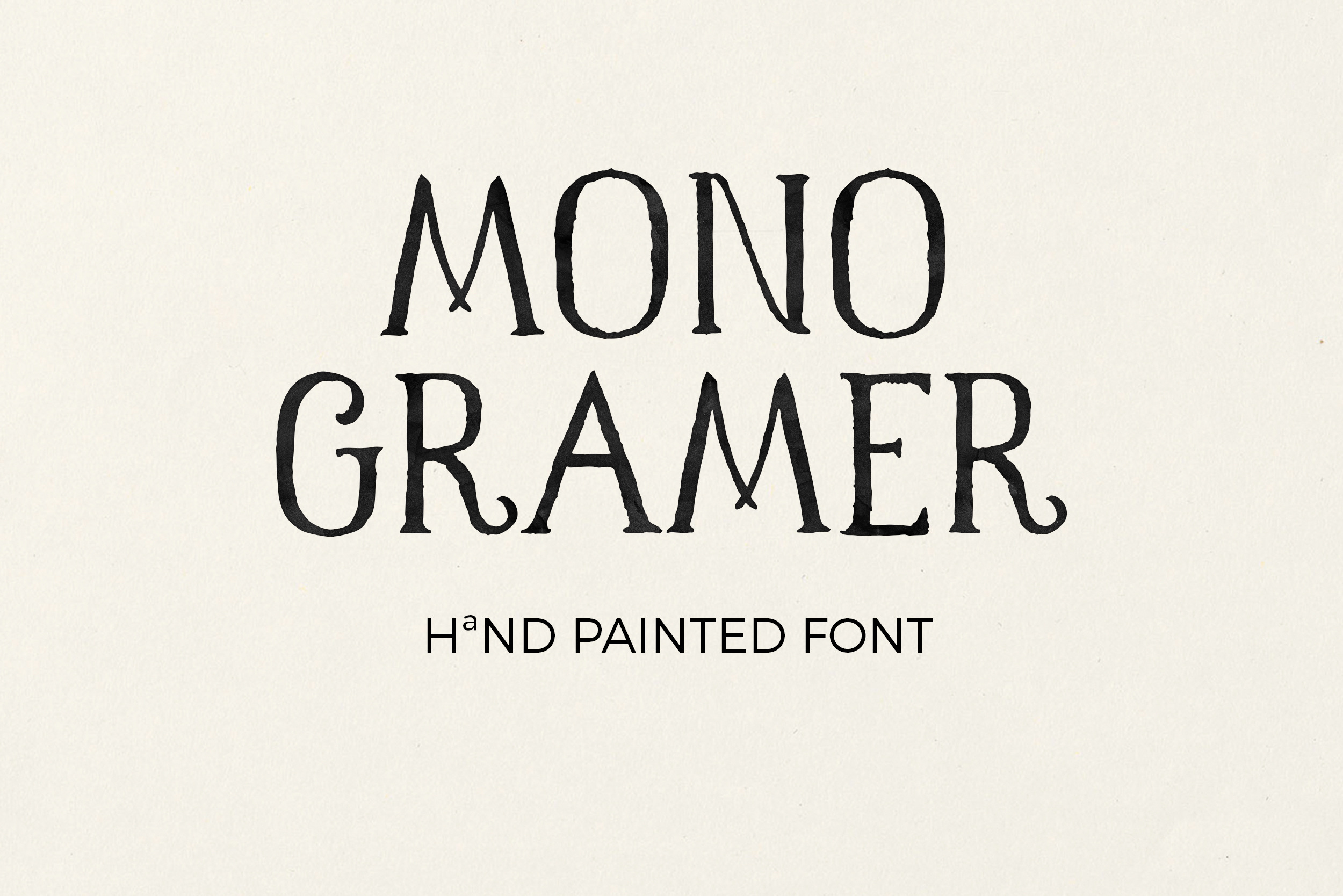 Monogramer. Hand-Painted Serif Font