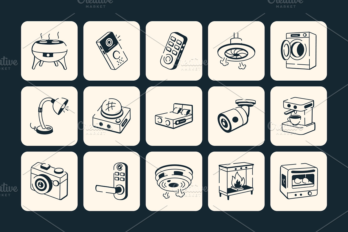 Smart Home Technology Drawing
