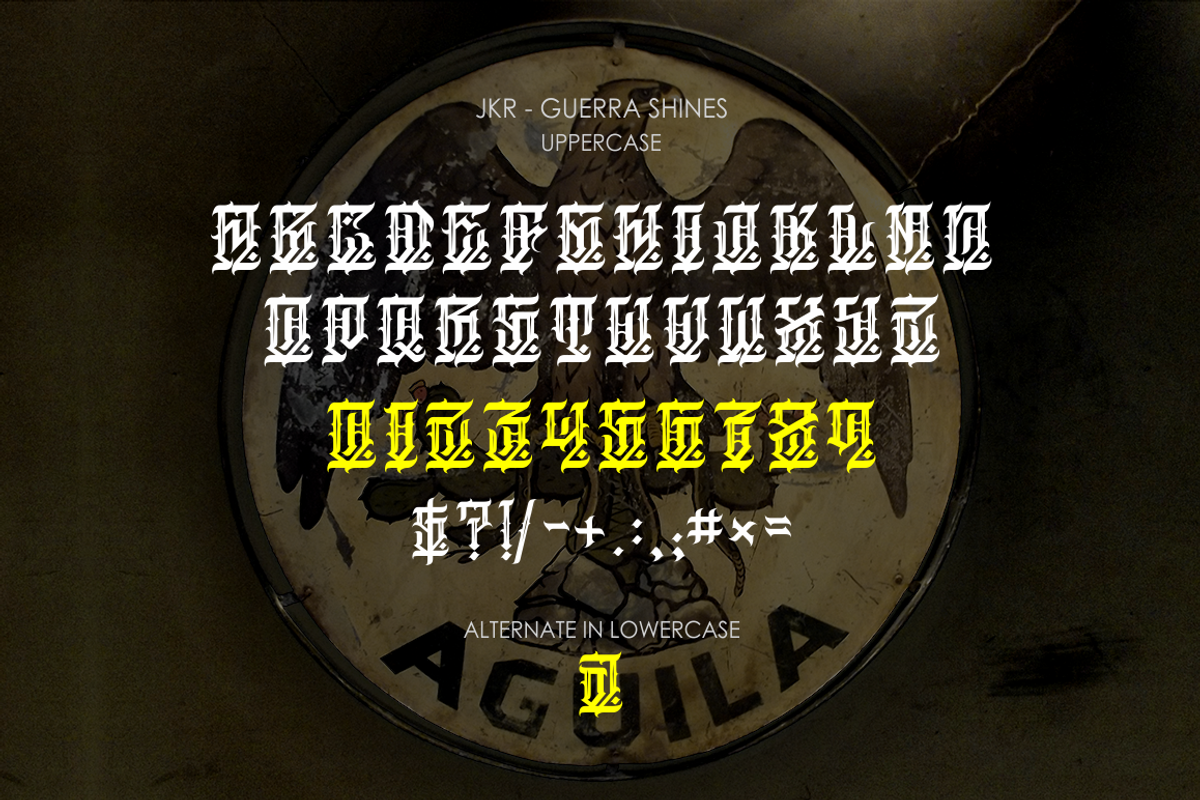 GUERRA, a Blackletter Font by jakejarkor