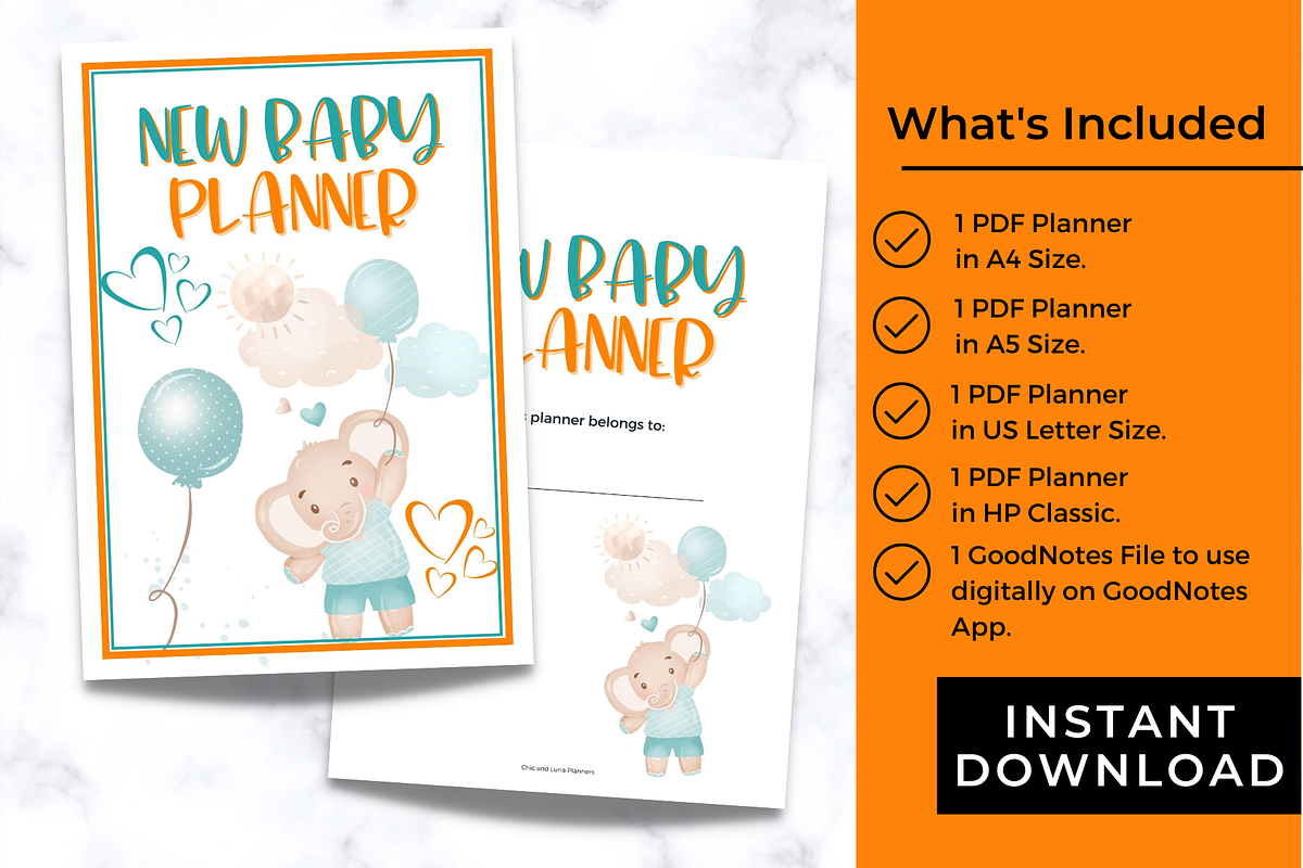 New Baby Planner - Printable | Creative Market