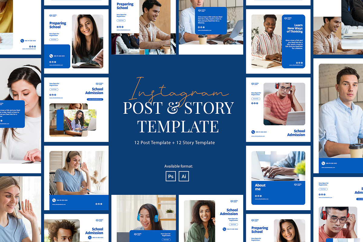 Bundle Education School Instagram, a Social Media Template by peterdraw