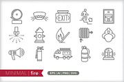 Fire safety icons | Creative Market