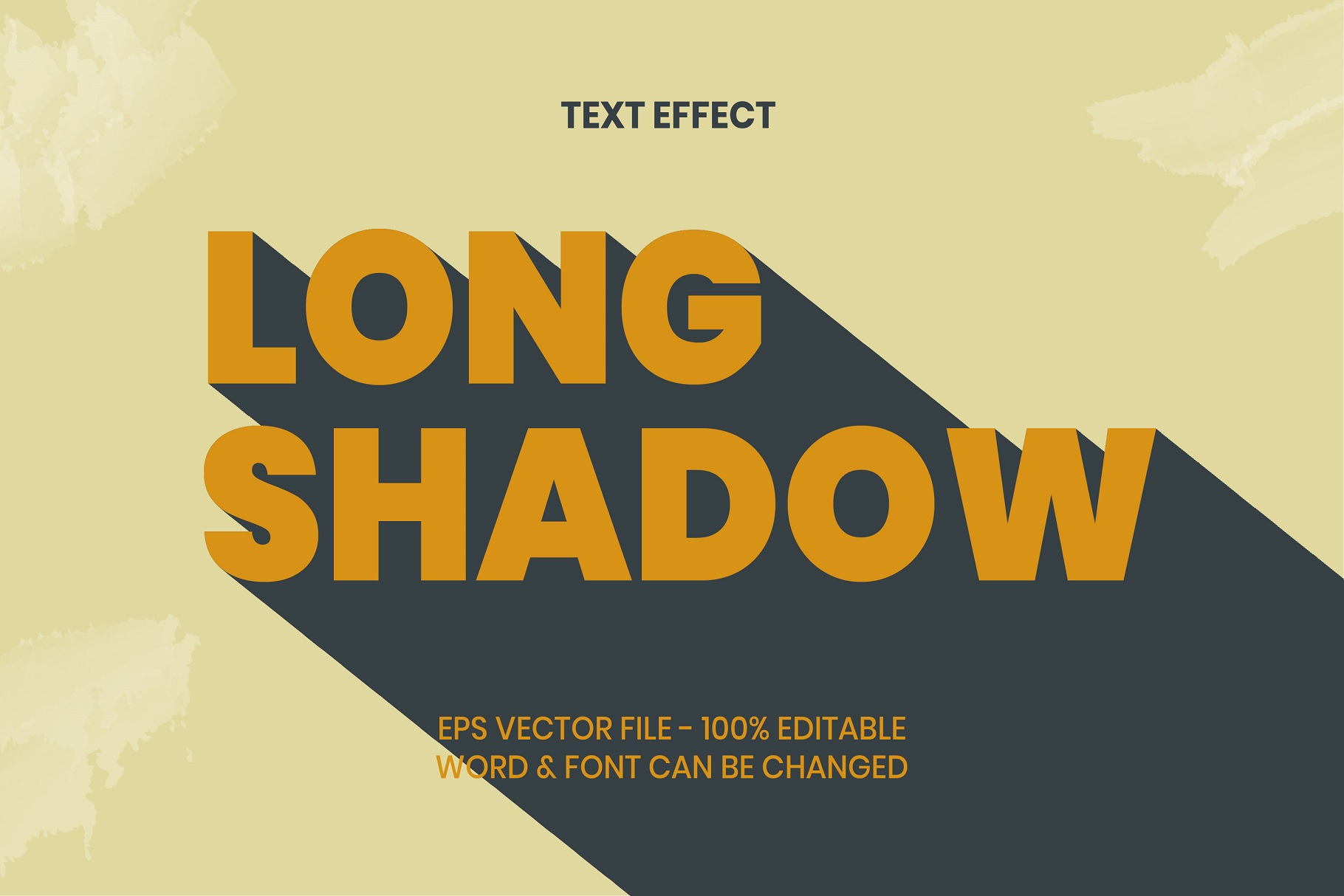 Text effect long shadow style, a Layer Style Add-On by Mockmenot