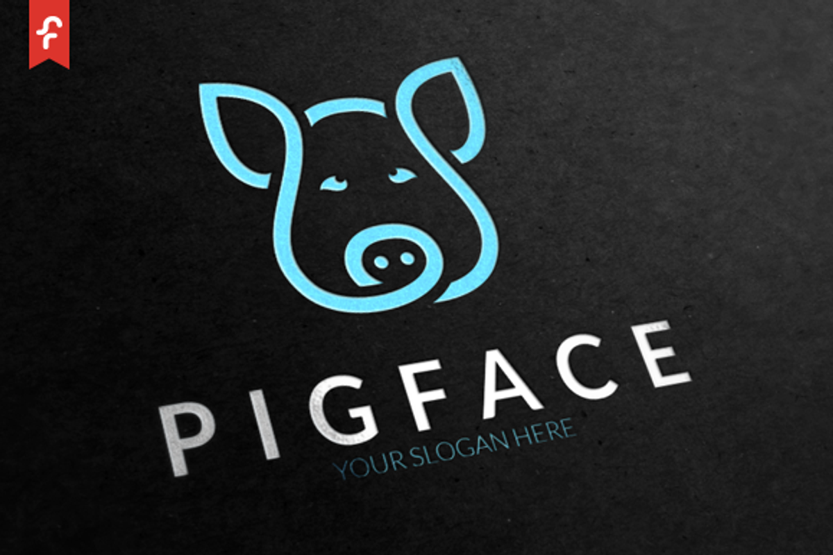 Pig Face Logo, a Branding & Logo Template by ft.studio