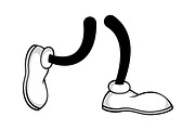 Stepping foots in white shoes, comic, a Graphic by Frogella