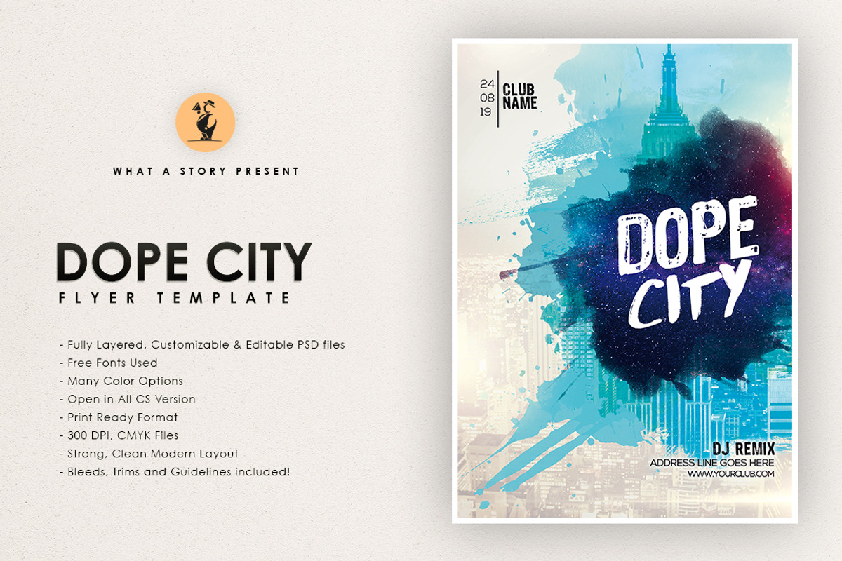 Dope City, a Flyer Template by What a Story | Creative Market