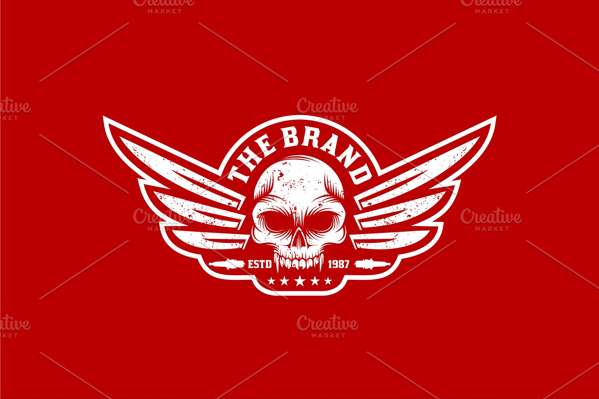 Skull Club Logo, a Branding & Logo Template by herulogo