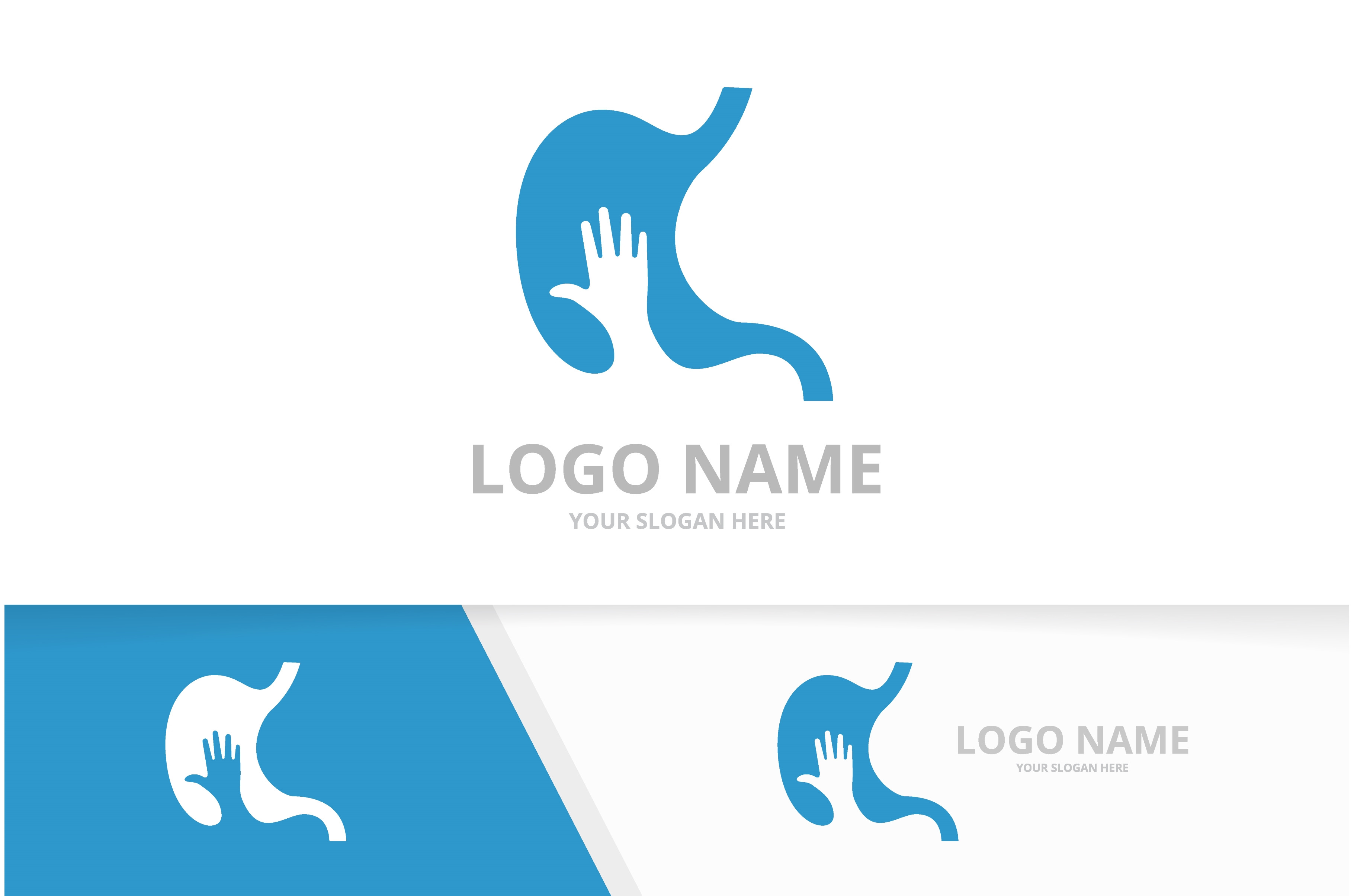 Vector stomach and hand logo, a Branding & Logo Template by GraphiShop