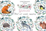 Watercolor holiday. Cute animal png, an Animal Illustration by ...