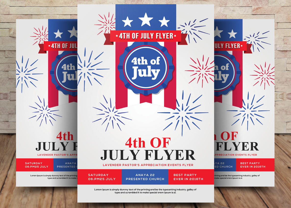 4th Of July Flyer Template, a Flyer Template by graphicforest
