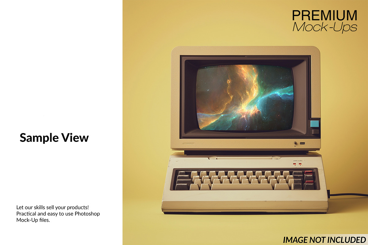 Vintage Computer Mockup, a Mac Mockup by mock-ups