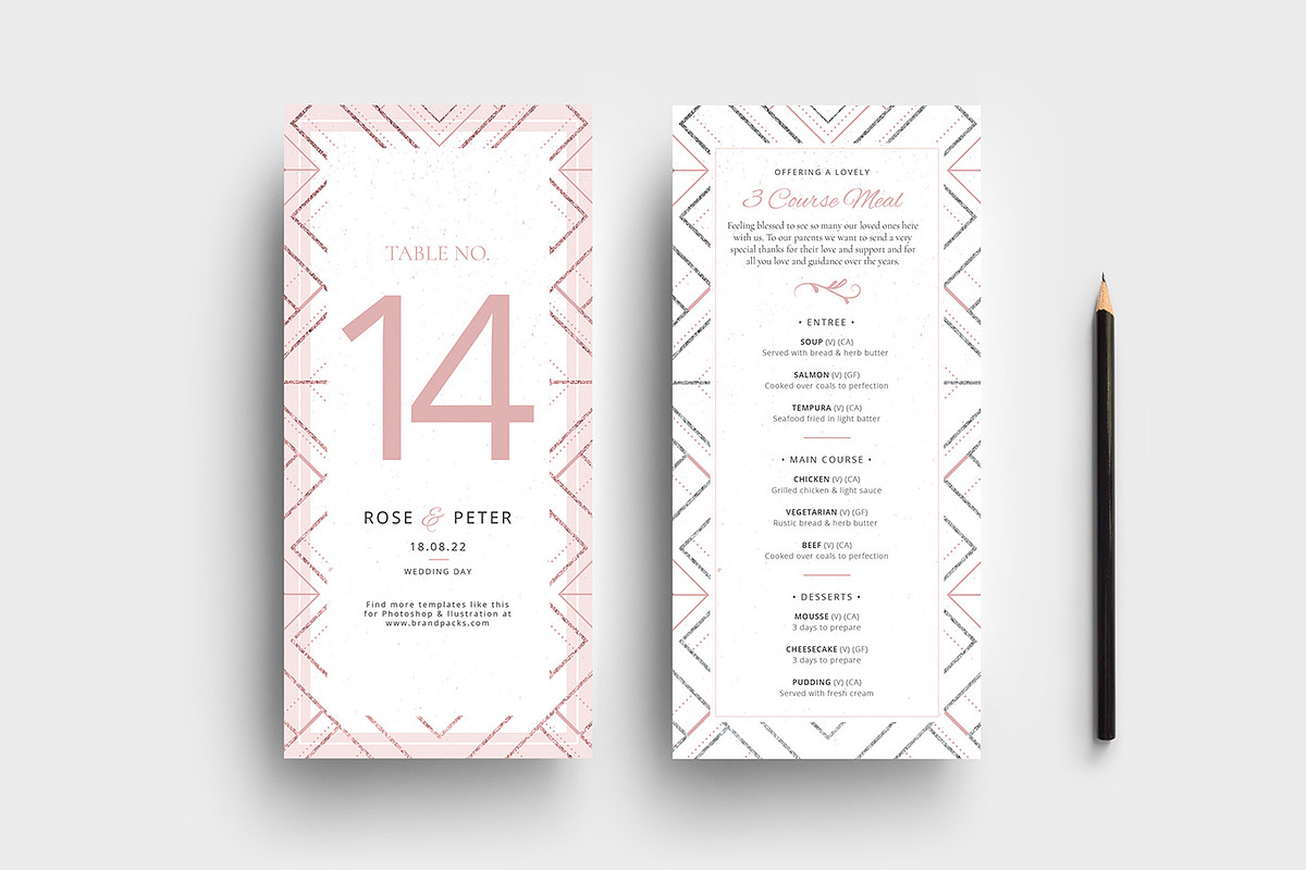 Modern Wedding Invitation Templates, an Invitation Template by BrandPacks