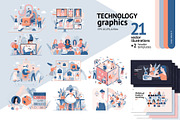 Technology graphics set, color 3, a Technology Illustration by Grivina ...