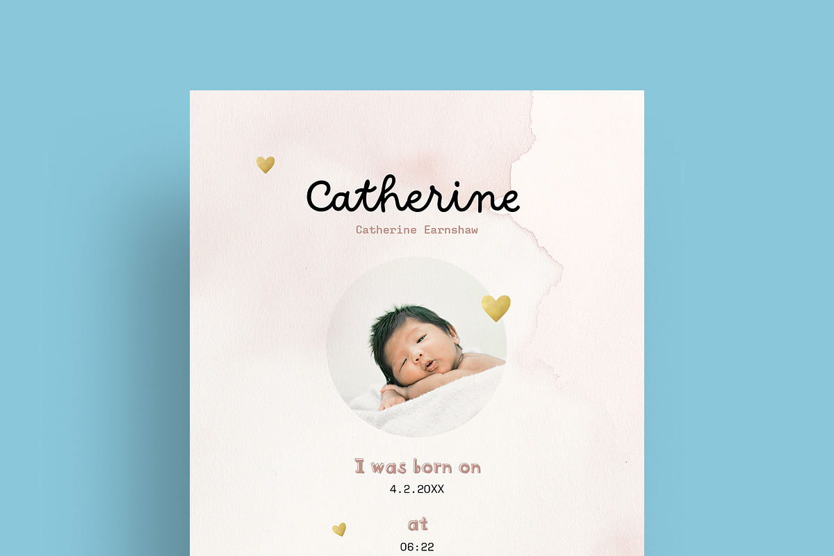 Baby Birth Announcement Layout