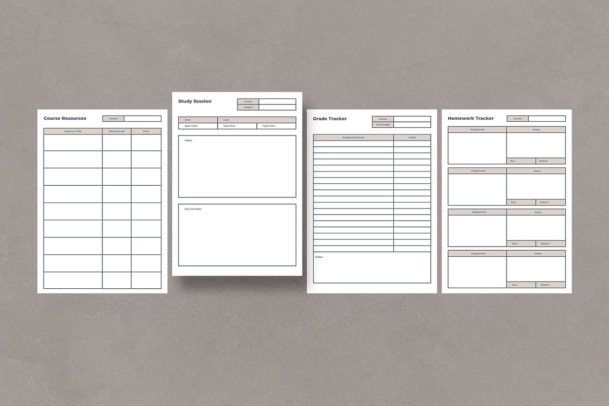 Student Planner Templates for CANVA, a Templates & Theme by AndrewPixel