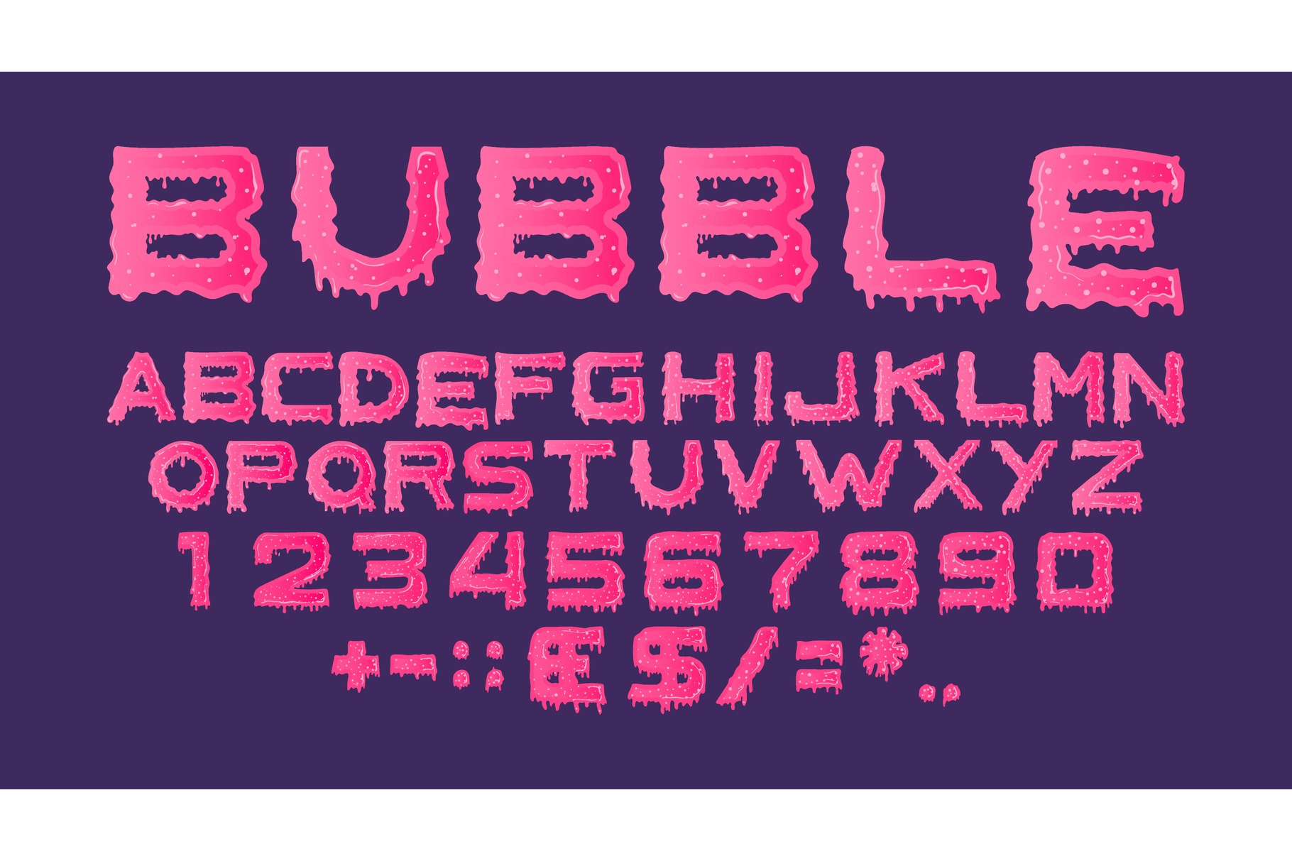 Pink sticky dripping type from | Graphic Objects ~ Creative Market
