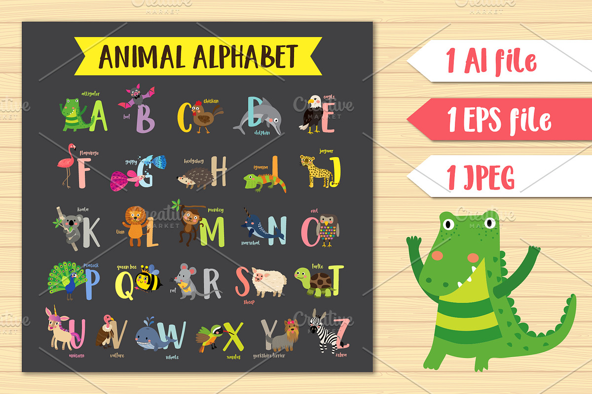 English Animal Alphabet for children, an Animal Illustration by ...