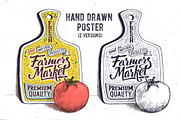 Farmer market. Hand lettering poster | Food Illustrations ~ Creative Market