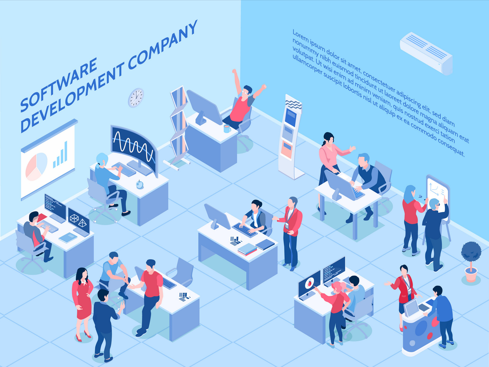 Programmers isometric illustration | People Illustrations ~ Creative Market