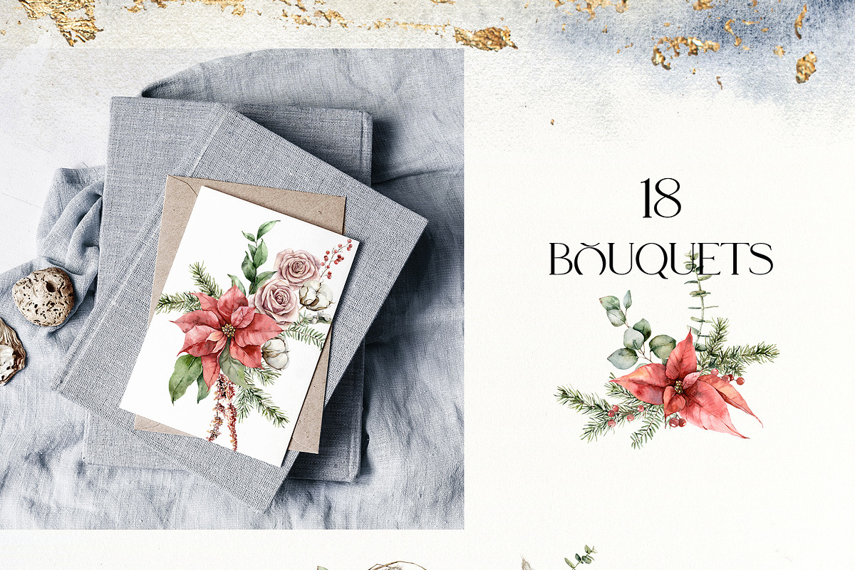 Christmas spirit watercolor clipart