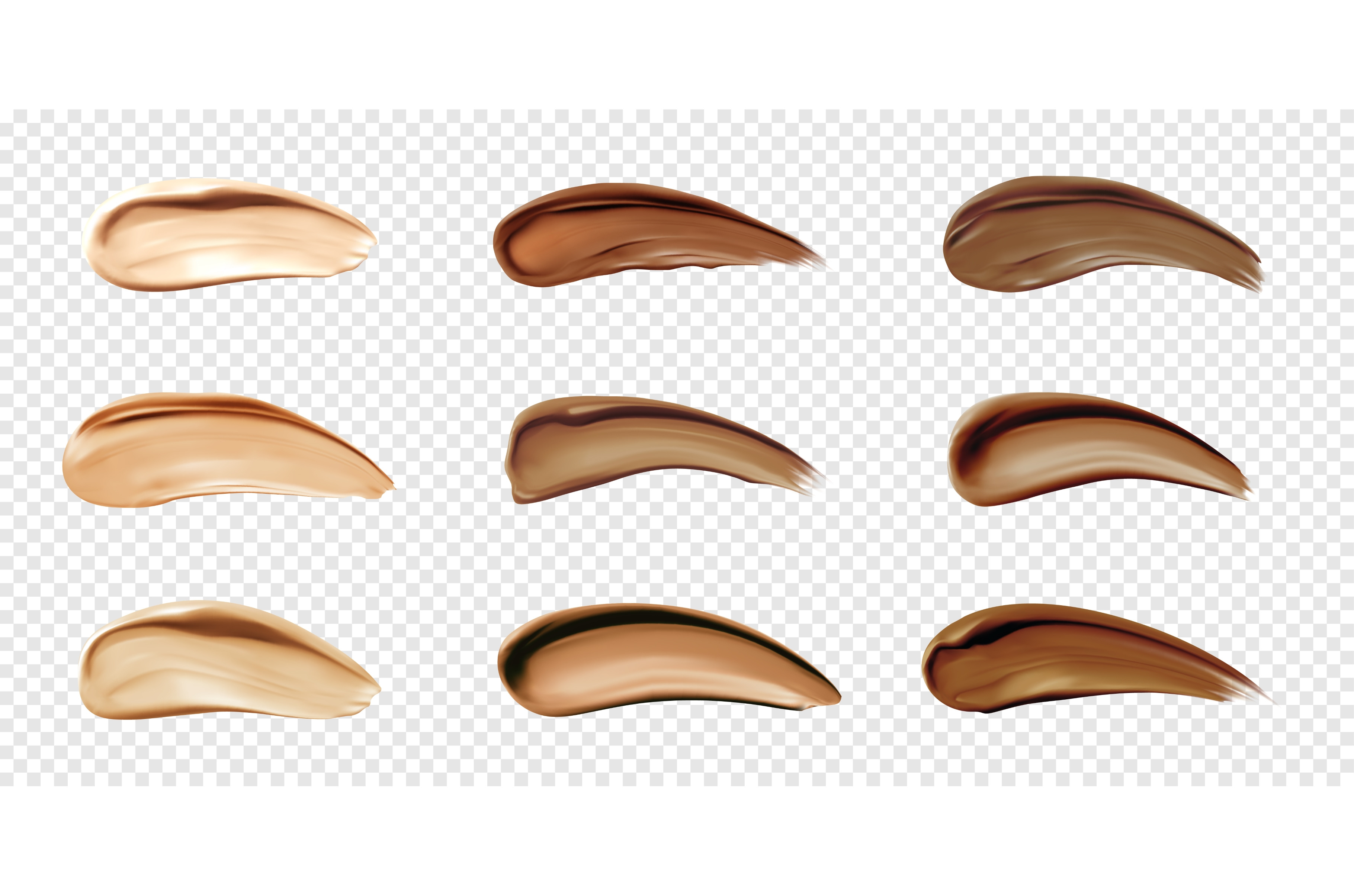 Cosmetic foundation swatches, smears, a Texture Illustration by art PVP ...