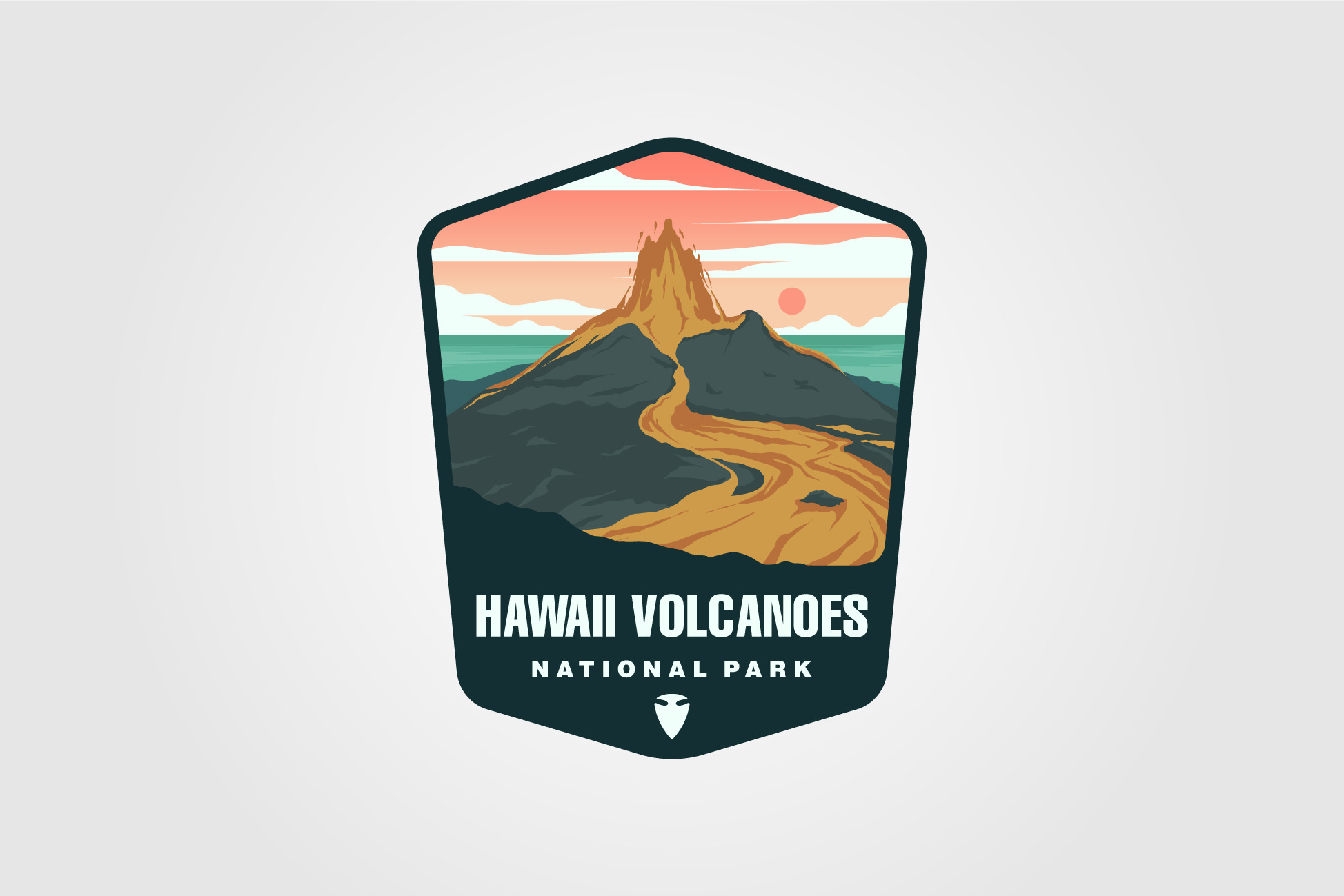 hawaii volcanoes sticker patch