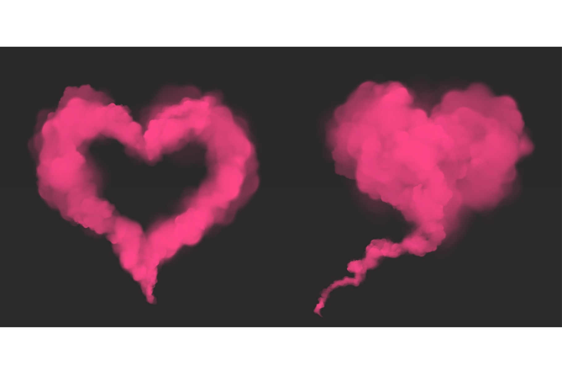 Vector realistic pink smoke in heart, a Texture Illustration by art PVP ...