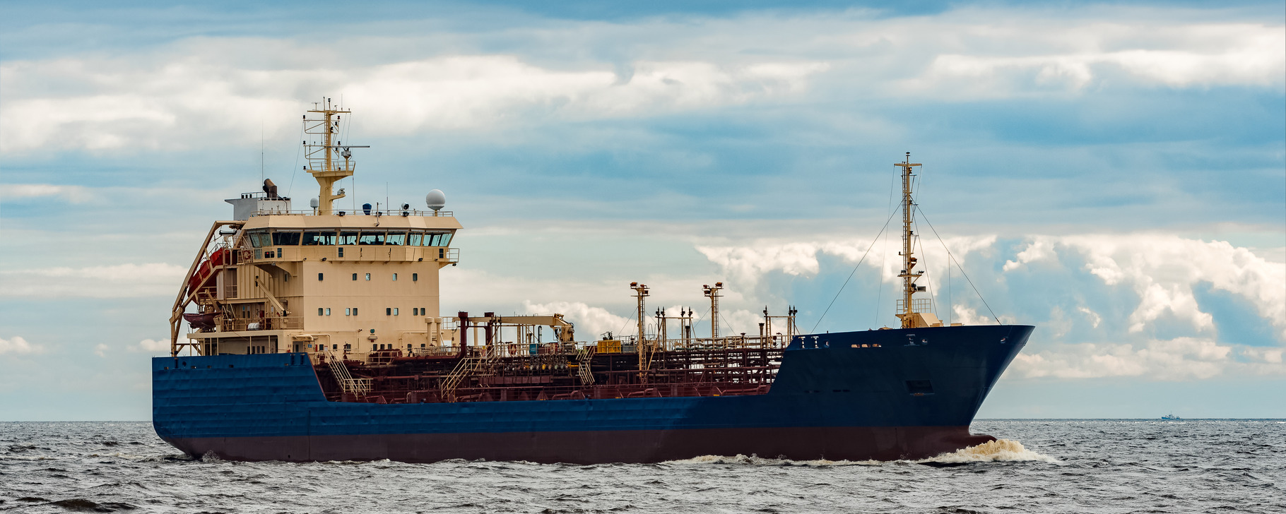 Blue cargo tanker ship containing baltic sea, barrel, and blue, a ...