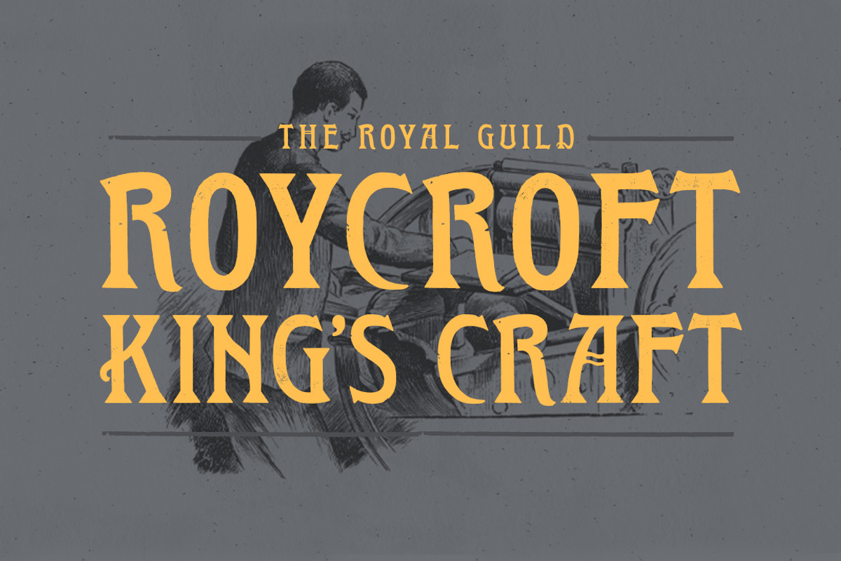 Roycroft, a Font by Wood Type Revival