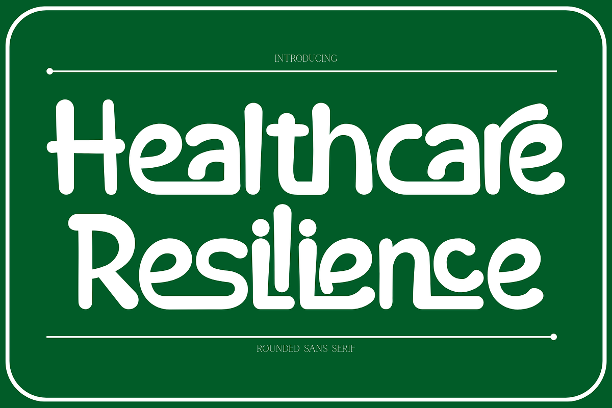 Healthcare Resilience Font, a Script Font by 177Studio