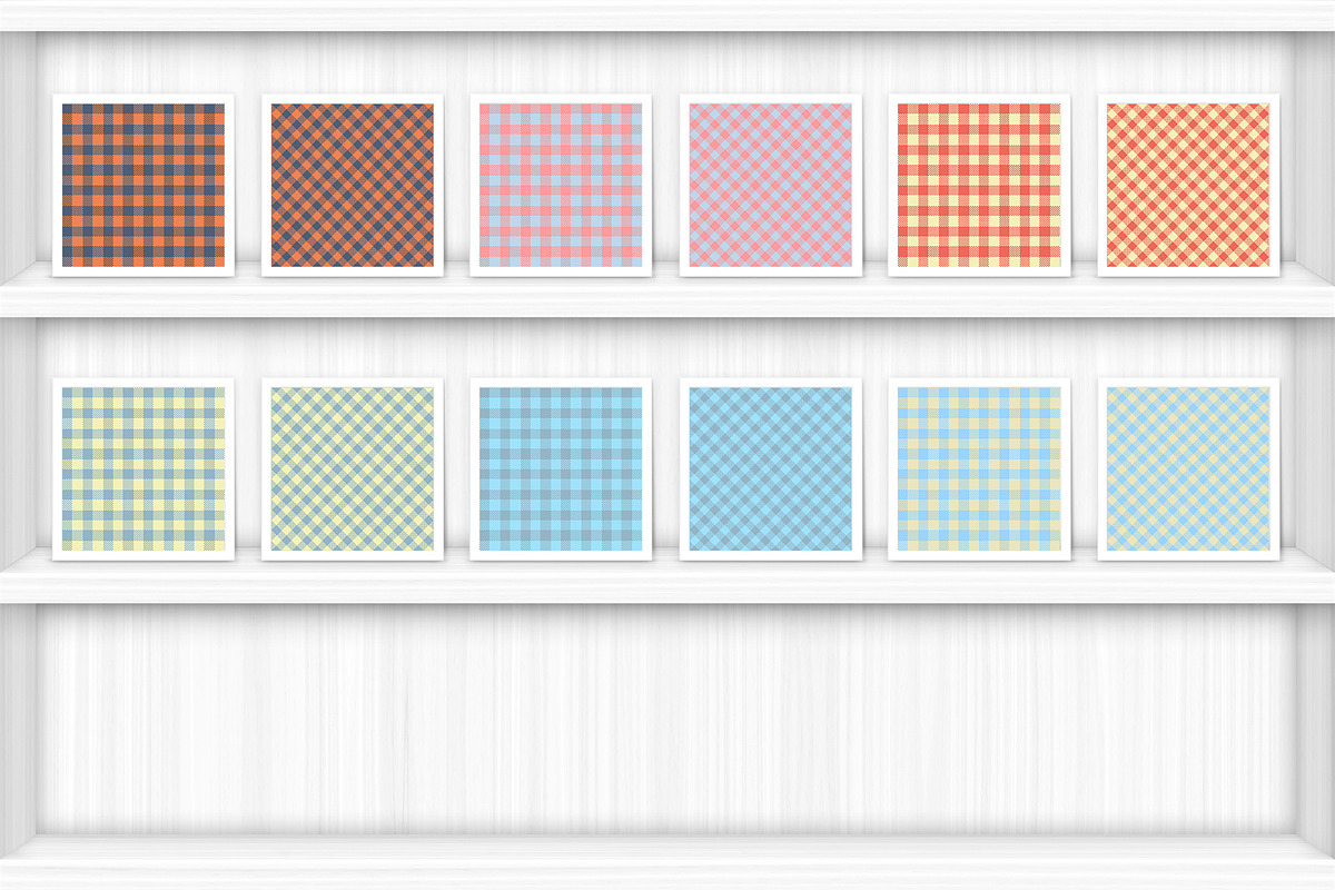 100 Gingham Check Patterns, a Pattern Graphic by Textures & Backgrounds